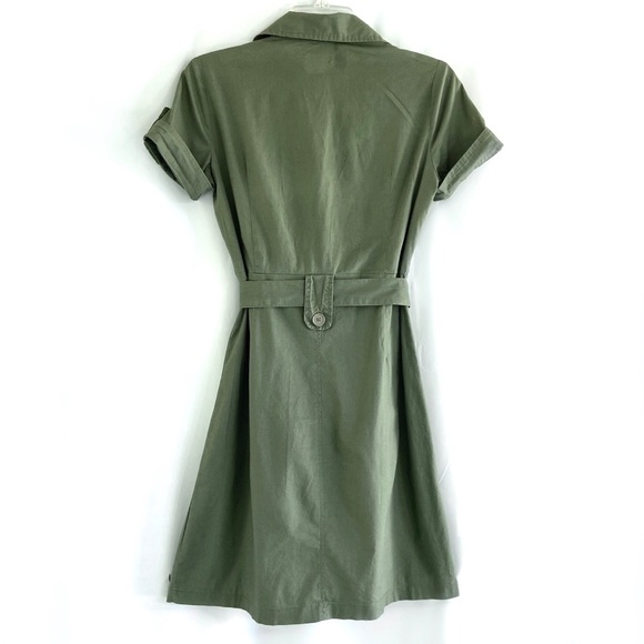 Max Rave | Dresses | Max Rave Utility Style Olive Green Dress W Belt ...